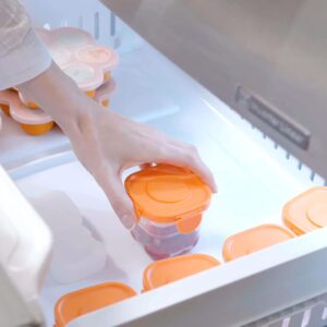 Storrii Baby Food Containers with Lids by Quark - Freezer Safe, Locking Tab Lids with Built in & Removable Ice Pack - Microwave & Top Rack Dishwasher Safe - 3 x 5oz Meal Prep Containers with Lids