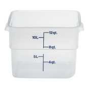 cambro 12sfspp190 square storage container 12 qt., 6 pack