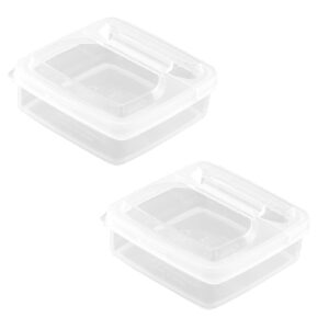 AONUOWE 2/4Pcs Sliced Cheese Holder Cheese Container for Fridge Plastic Food Storage Containers with Flip Lid for Refrigerators (2)