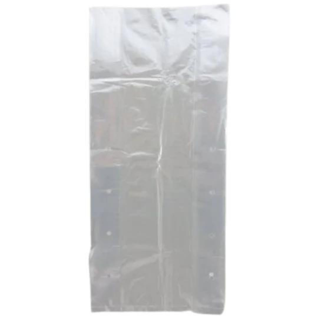 Produce LDPE Poly Vented Bags (With Venting Holes) - 6"x3"x15" - 1000 Bags - 0.80 mil - Clear