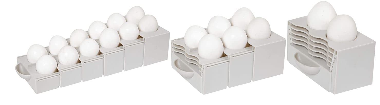 Think Up Designs Eggstra Space Collapsible Egg Storage Tray- Save Space in Your Fridge