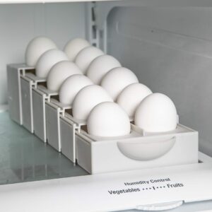 Think Up Designs Eggstra Space Collapsible Egg Storage Tray- Save Space in Your Fridge