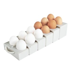 Think Up Designs Eggstra Space Collapsible Egg Storage Tray- Save Space in Your Fridge