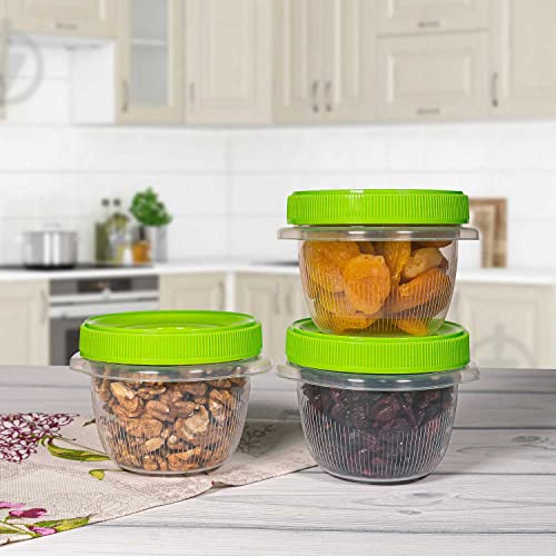 ARNO Twist Top Food Deli Containers Screw And Seal 8.5 OZ Set of 3 BPA Free