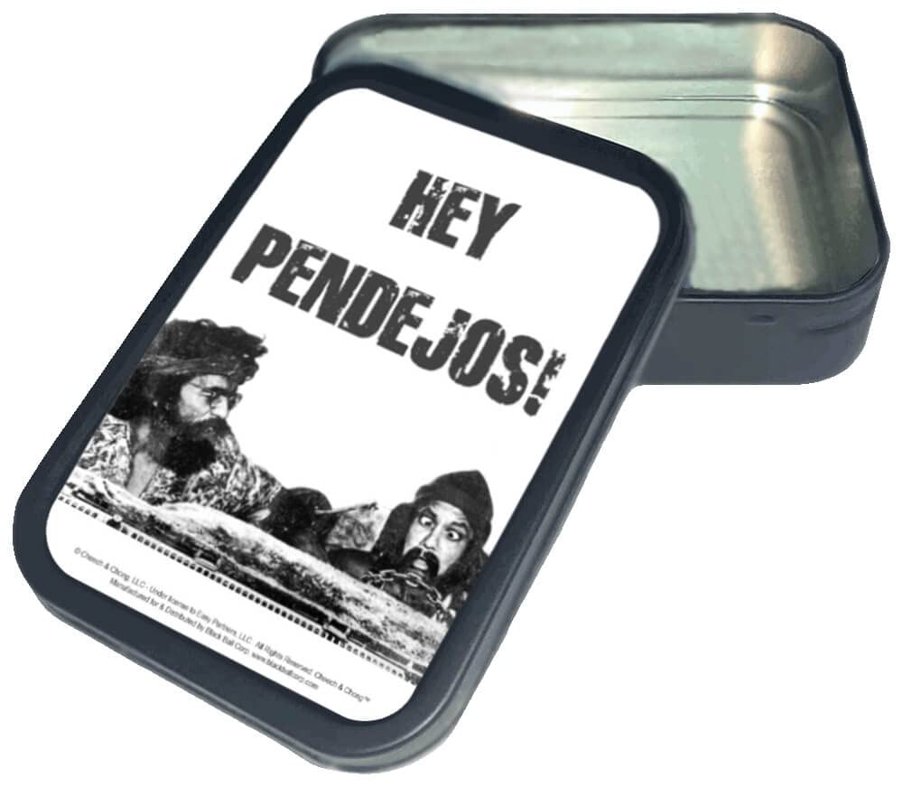 Stash Tins - Cheech & Chong - Hey Pendejos! Storage Container 4.37" L x 3.5" W x 1" H