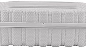 TIYA Clamshell Food Containers - White Bulk 200 Pack, 9x6in. - BPA Free Plastic To-Go Storage Containers - Microwavable Hinged Restaurant Takeout Tall Clamshells - Great for Meal Prep