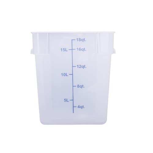 CenPro 29A-059 Square Food Storage Container - 18 Qt. Capacity - Translucent - NSF