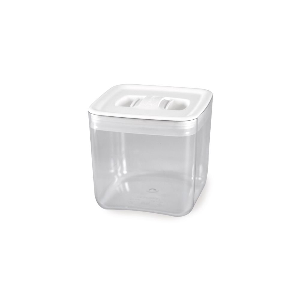 ClickClack Clear 2 Qt Cube Canister w/White Lid