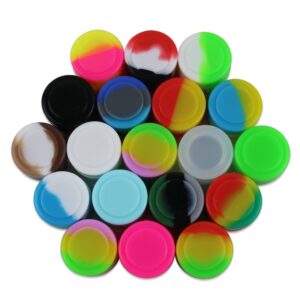 ooDuo 2ml Silicone Containers Wax 100pcs Non-Stick Mini Round Kitchen Jar Multi Use Storage Cream Bottle Random Color