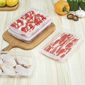 2 Pack-Bacon Keeper, Bacon Container Deli Meat Saver Cheese Cold Cuts Plastic Food Storage Containers with lids for Refrigerators,Lunch Box Christmas Cookie Holder Meal Prep Container