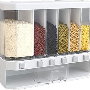 debieborahtoys Rice Dispenser Wall-Mounted Dry Food Dispenser Rice Bucket Grain Storage Container Cereal Dispenser for Home Kitchen 12KG