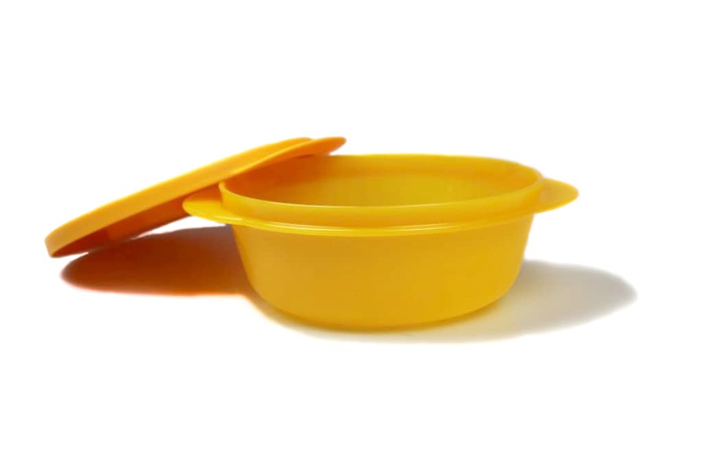 Tupperware CrystalWave Microwave 600 ml Orange Micro Wave Pop Plus Fix