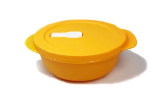 tupperware crystalwave microwave 600 ml orange micro wave pop plus fix