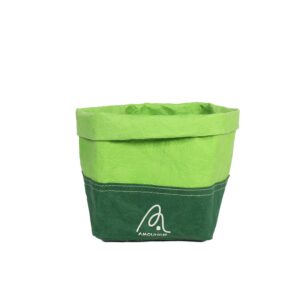 amouhom reusable storage bag, eco-friendly kraft washable grocery bag, organizer for food, fruits, flower pot, toys (5.9 * 3.9 * 3.9in)