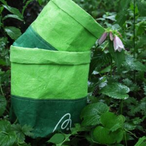 Amouhom Reusable Storage Bag, Eco-Friendly Kraft Washable Grocery Bag, Organizer for Food, Fruits, Flower Pot, Toys (5.9 * 3.9 * 3.9in)