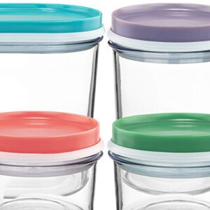 Southern Homewares Nestable Stackable Food Storage Containers Set of Four Perfect Pantry Organizer Solution Plastic Food Bins