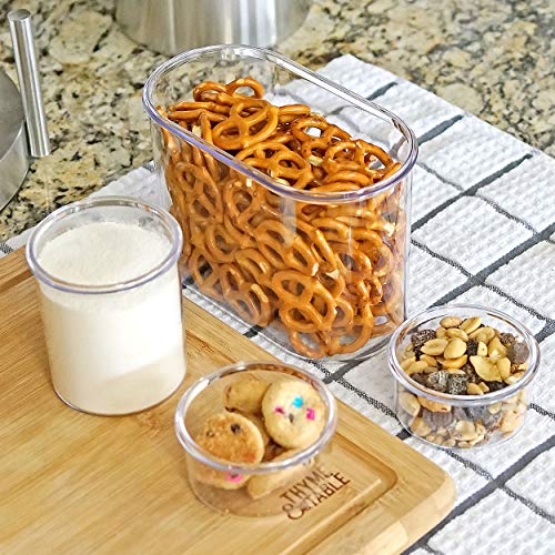 Southern Homewares Nestable Stackable Food Storage Containers Set of Four Perfect Pantry Organizer Solution Plastic Food Bins