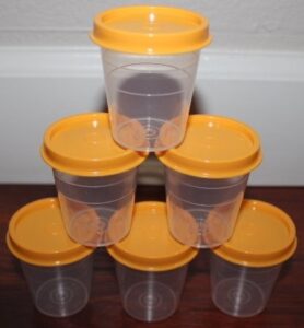 tupperware classic sheer midgets set of 6 goldenberry