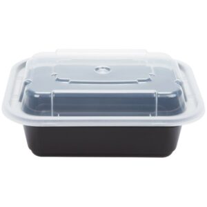 pactiv nc838b versatainers, black/clear, 24oz, 5 x 7 1/4 x 2 (case of 150)