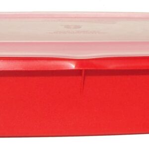 Tupperware Vintage 3 Piece Stow N Go Divided Craft Organizer with Removable Tray in Red