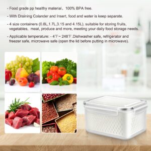 ODOMU 8 Pack Fruit Storage Berry Produce Saver Lettuce Keeper Vegetable Container for Fridge with Colander