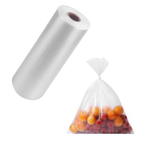 inpoetry 14" x 20" plastic produce bag on a roll, food storage bag and grocery clear bag, 350 bag(1 roll)