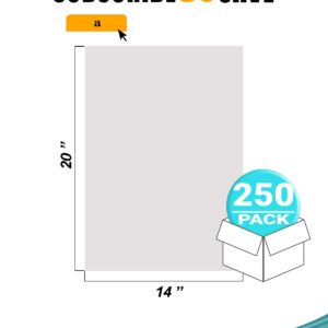 APQ Plastic Produce Bags Roll of 250 pcs, 14" x 20" Clear Plastic Bags for Food Storing and Transporting, 15 Micron Thick Food Bags Plastic from -50 to +220 degrees F, Waterproof Plastic Produce Bag