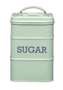 kitchencraft living nostalgia metal sugar canister, 11 x 17 cm (4" x 6.5") - english sage