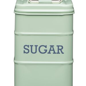 KitchenCraft Living Nostalgia Metal Sugar Canister, 11 x 17 cm (4" x 6.5") - English Sage