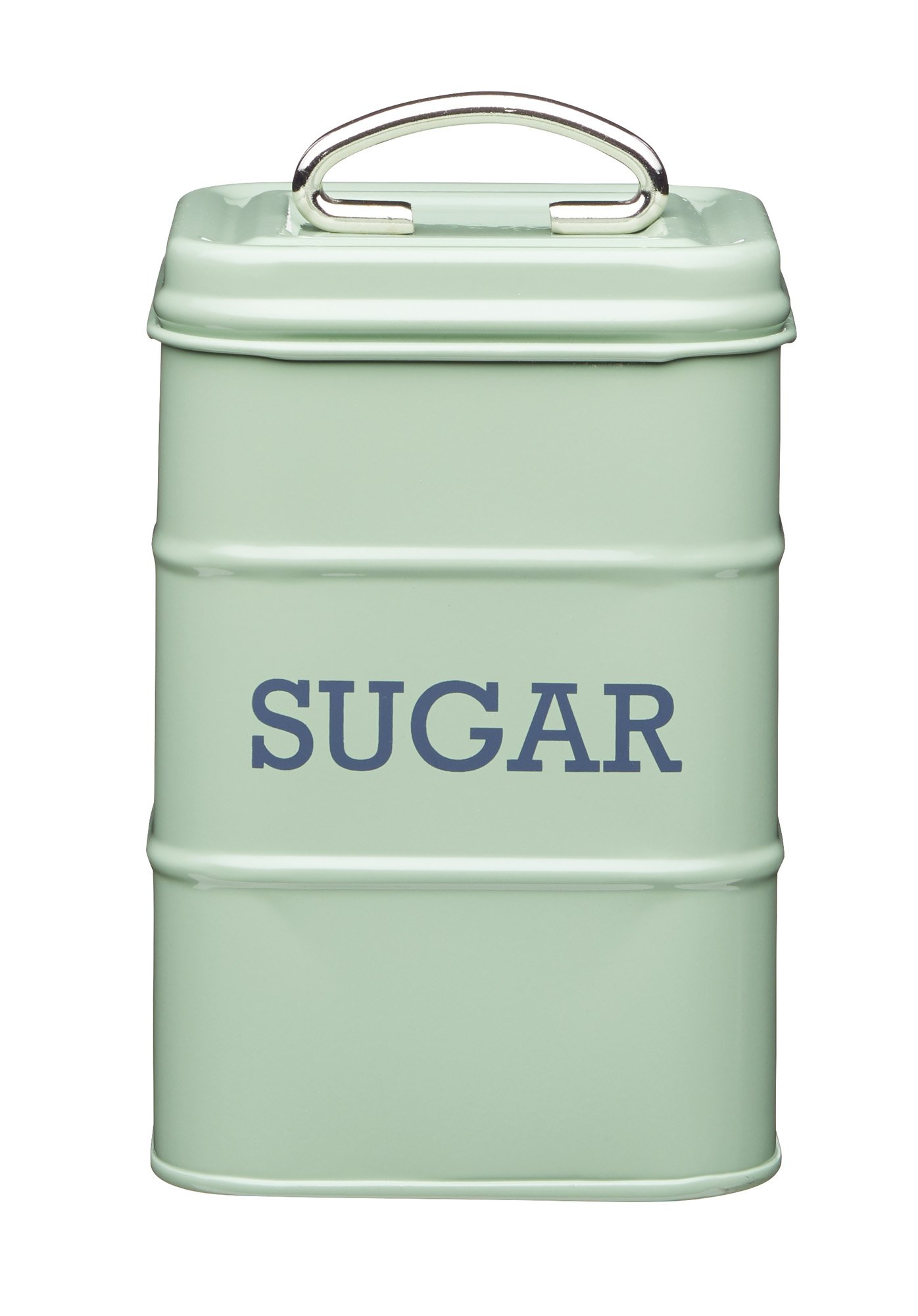 KitchenCraft Living Nostalgia Metal Sugar Canister, 11 x 17 cm (4" x 6.5") - English Sage