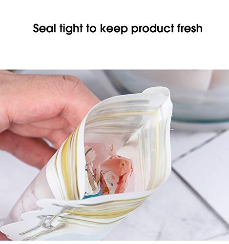 Reusable Mylar Storage Bags, 32 Ziplock Sealing Food Preserve Mason Jar Bags, Easy to fill and seal, Moisture proof, Transparent matte, Smooth edges, Sizes Large, Medium, Small