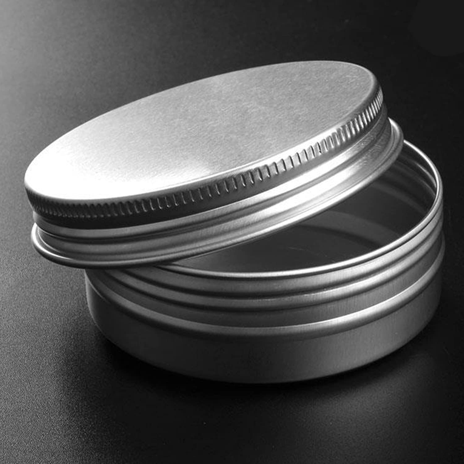 LZHAMZ 42 Pack 2 Oz Metal Round Tins Aluminum Tin Cans Containers with Screw Lid for Salve, Spices or Candies