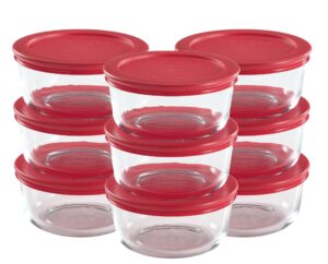 pyrex 18-piece glass food storage set with lids