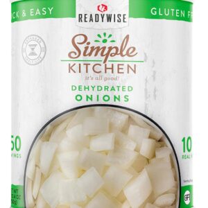 READYWISE -Simple Kitchen, Dehydrated Chopped Onions, 250 Servings, MRE, Emergency Food Supply, Gluten Free, Onions, Canned Vegetables, Diced Onions, Freeze Dried Food, Camping, Survival Food, 10 Can