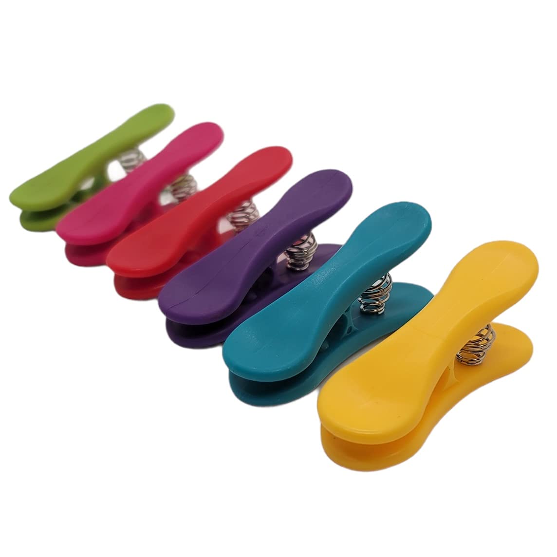 6-Piece Colorful Multi-Purpose Bag Clip Set - Great for Chips, Snack, Craft Bags and More