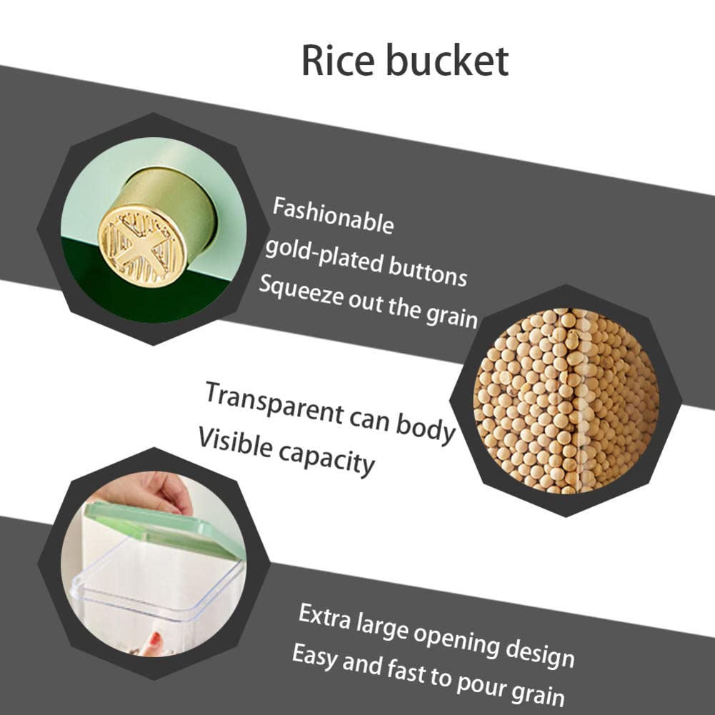 MYBAQ,Rice Storage,Large Rice Container,Rice Storage Container,Containers For Food,Cereal Containers Storage.-4.92*6.1*13.19in(12.5*15.5*33.5cm)-Can Be Used To Store Rice,Mung Beans,Red Beans,Barley.