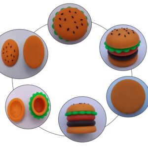 Gentcy 5ML Hamburger Design Silicone Container Silicone Jar Nonstick 10pcs