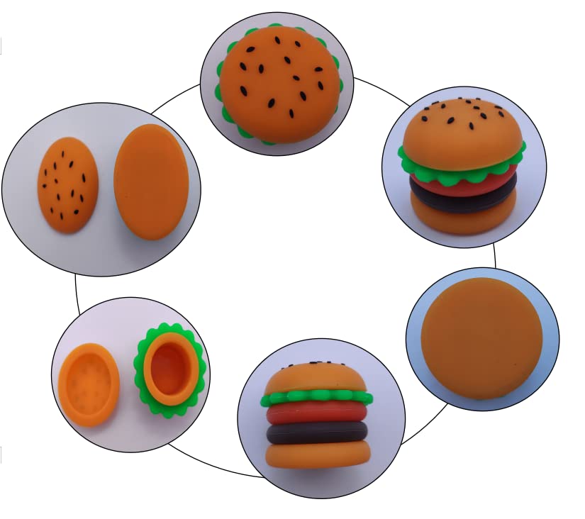 Gentcy 5ML Hamburger Design Silicone Container Silicone Jar Nonstick 10pcs