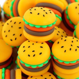 Gentcy 5ML Hamburger Design Silicone Container Silicone Jar Nonstick 10pcs