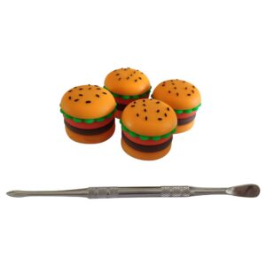 Gentcy 5ML Hamburger Design Silicone Container Silicone Jar Nonstick 10pcs