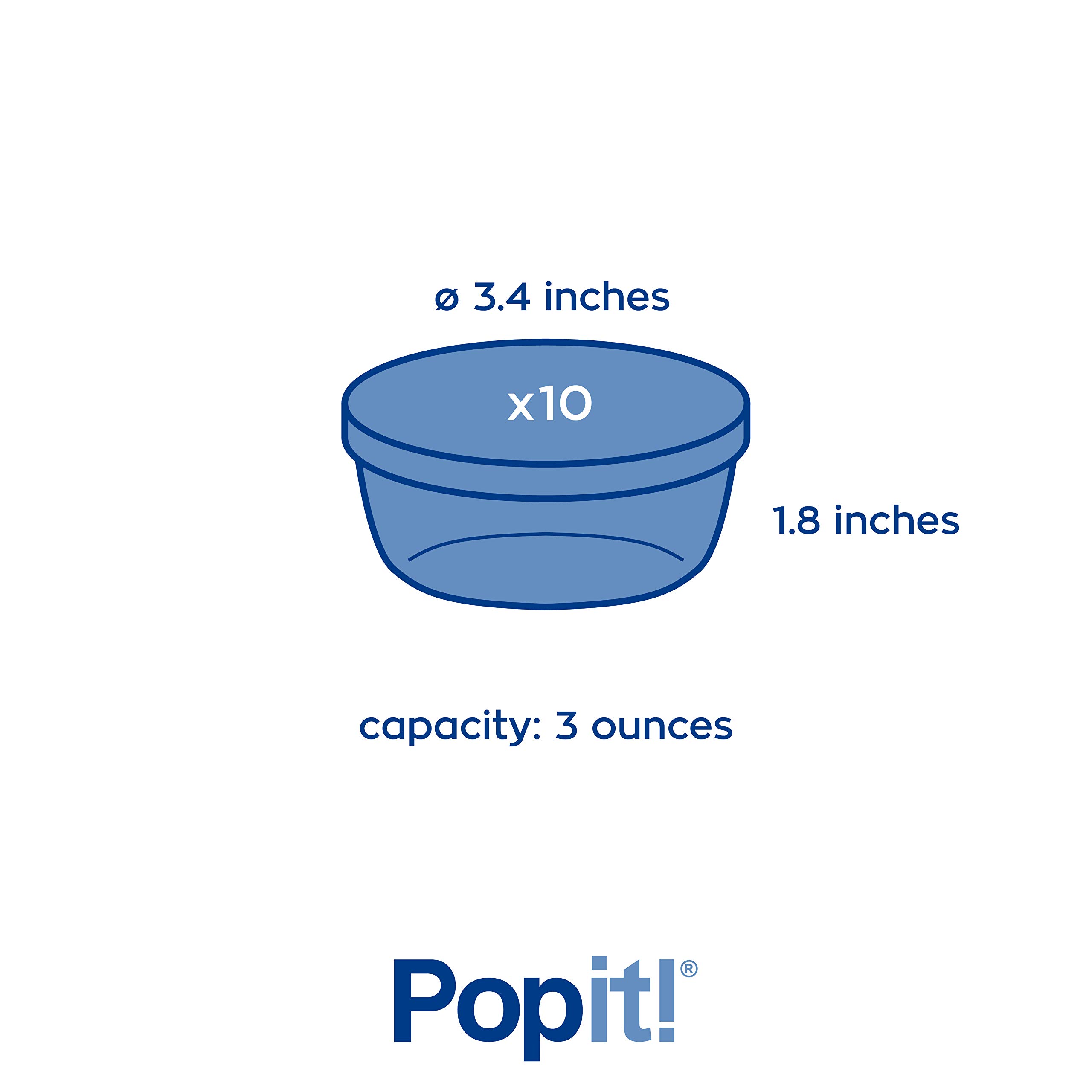 3 Ounce Airtight Baby Food Storage Containers, 10 Pack, by Popit!