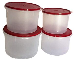 tupperware super storer set, large 1 pc(5 lt) , medium 2 pcs(3 lt) ,small 1 pc(2.5 lt)