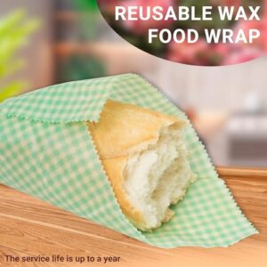 EZGOODZ Reusable Beeswax Wrap S, M, L. Pack of 3 Beeswax Food Wraps. Washable Reusable Wax Food Wrap with Blue Bee Print. Organic Bee Wax Paper Food Wrap for Sandwiches. Wax Wraps for Food Reusable