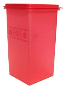 tupperware cracker keeper saltine saver container in watermelon red