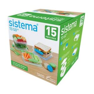 sistema to go 15-piece food storage container set