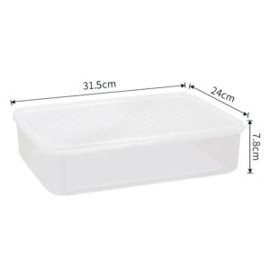 Cetomo 5L*4 Food Storage Containers,Microwave, Freezer and Dishwasher Safe, Lunch Boxes,Refrigerator Organizer Bins with Lid