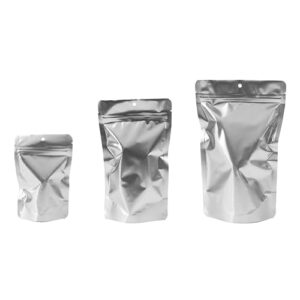 PackFreshUSA: 5 Mil Gold/Clear Stand Up Pouch Bags - Professional Flexible Packaging - Resealable - Seal-Top - Heat-Sealable - Hang Hole - Tear Notch - Large 6 x 9.5 x 3.5 in. - 100 Pack