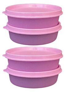 newtupperware little wonders small bowl 6oz set of 4 lilac purple daisy