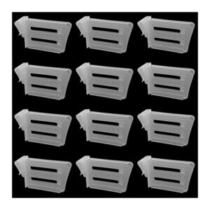 fridge space allocator taodan 12pcs refrigerator side door seperator, kitchen refrigerator snap- on shelf refrigerator organizer dividers, classification partition boards, refrigerator divider