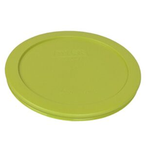 Pyrex 7201-PC 4 Cup (1) Blue Spruce, (1) Edamame Green, & (1) Jet Gray Round Plastic Food Storage Replacement Lid, Made in USA